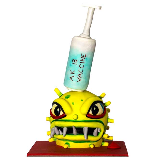 Corona Virus Vaccine Celebration Cake | Organic Cakes London – Bal Cakery